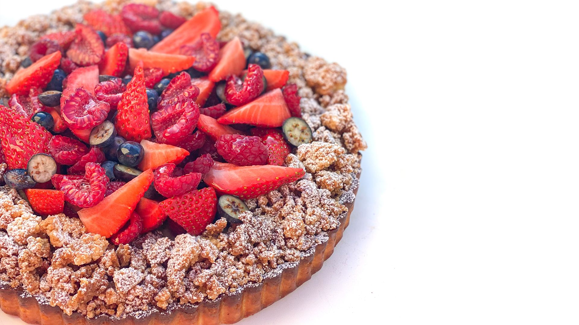 Tarte Pistache fruits rouges | Les Papilles de Louise